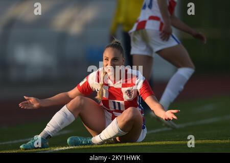 Croatian football player Ana Maria Markovic during the football match ...