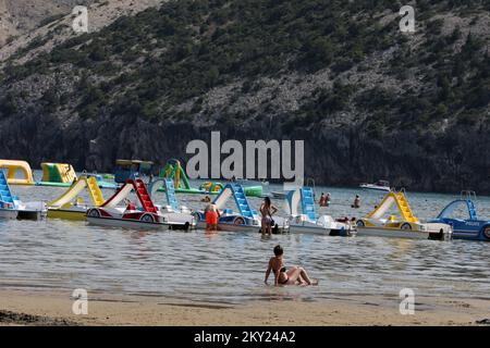 Rajska plaza (The Paradise Beach) on Rab Island, Croatia Stock Photo ...