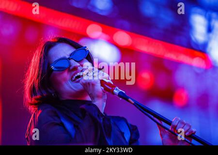 Atina Mattiel Brown of band Mattiel performs during a concert in Roman ...