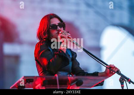 Atina Mattiel Brown of band Mattiel performs during a concert in Roman ...