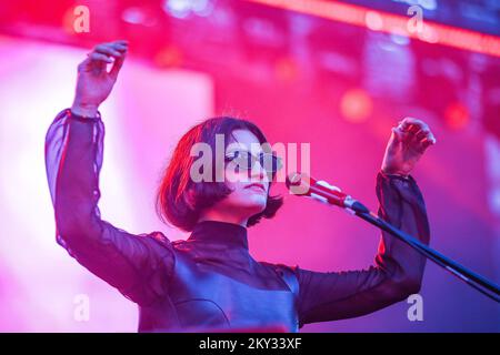 Atina Mattiel Brown of band Mattiel performs during a concert in Roman ...