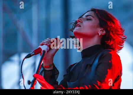 Atina Mattiel Brown of band Mattiel performs during a concert in Roman ...