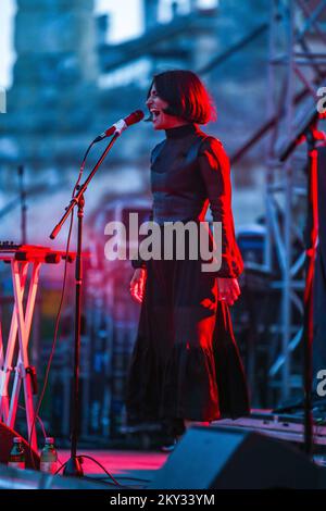 Atina Mattiel Brown of band Mattiel performs during a concert in Roman ...