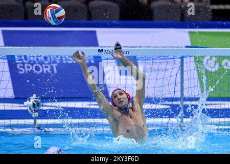 SPLIT, CROATIA - SEPTEMBER 02: Goalkeeper of France Clement Dubois make ...