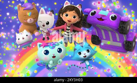 GABBY'S DOLLHOUSE, from left: Pandy Paws (voice: Tucker Chandler ...