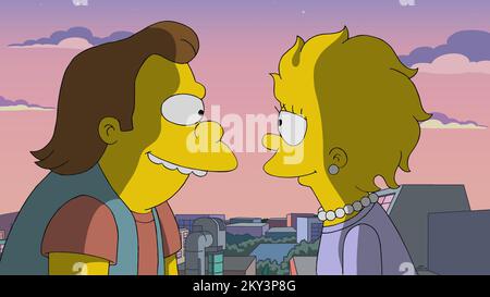 THE SIMPSONS, from left: Nelson Muntz (voice: Nancy Cartwright), Moe ...