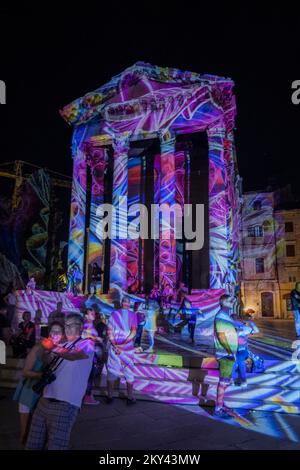 Opening of "Visualia" light festival in Pula, Croatia on 15. September ...