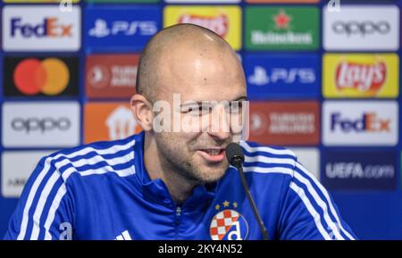 Football player Josip Misic during press conference of Dinamo Zagreb ...
