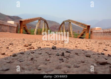 Bridge in Salta province, north west of Argentina. Road between Salta ...