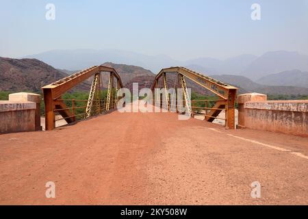 Bridge in Salta province, north west of Argentina. Road between Salta ...