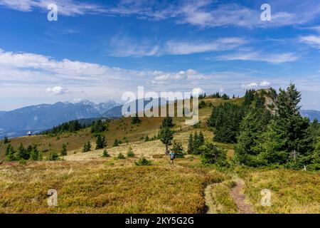 Trekking in the mountains of Slovenia, at Smrekovec region Stock Photo ...