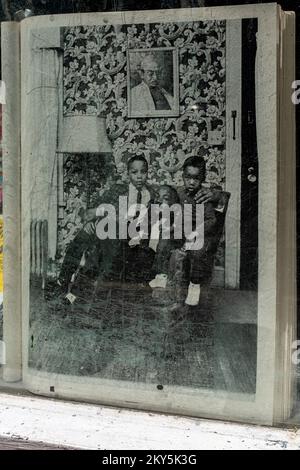 book in store window showing old photo of Martin Luther King Jr. with ...