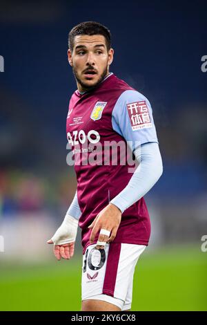 Emi Buendía of Aston Villa in action. Premier League match, Aston Villa ...