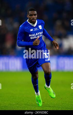 Cardiff, UK. 30th Nov, 2022. Jacob Ramsey of Aston Villa in action ...
