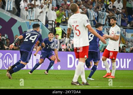 DOHA, QATAR - NOVEMBER 30: Nahuel Molina of Argentina during the Group ...