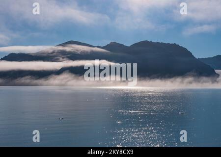 Morning Glow and Sihouettes in the High Arctic in the Svalbard Islands ...