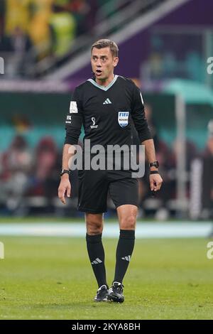 Turpin Clement, Referee gesticules during Ecuador v Senegal - FIFA ...