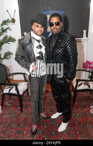 Aaron Paul and Mickey Burns attend Popstar Aaron Paul on the Profiles ...