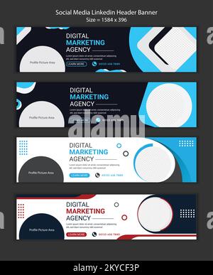 LinkedIn profile banner or background image design Stock Vector Image ...