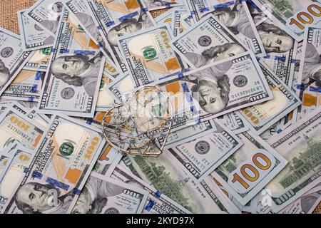 Banknote bundle of US dollar Stock Photo - Alamy
