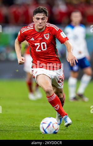 Wales' Daniel James in action during the Nations League soccer match ...