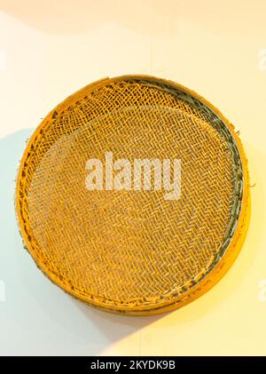 Traditional type sieve made of wood Stock Photo - Alamy
