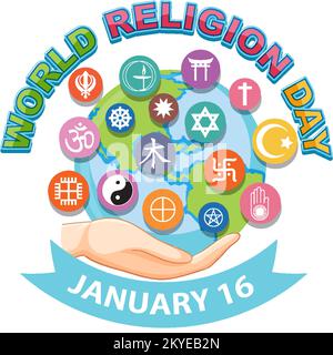 World Religion Day Banner Design illustration Stock Vector Image & Art ...