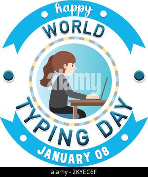 World typing day January icon illustration Stock Vector Image & Art - Alamy