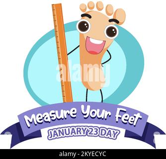 Measure your feet day banner design illustration Stock Vector Image ...