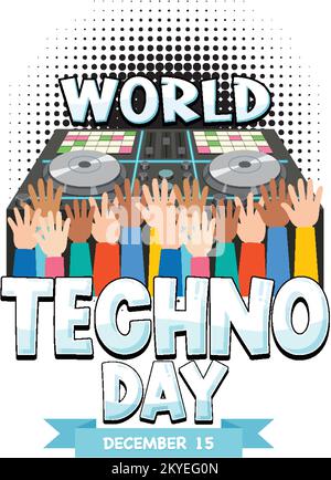 World Techno Day Banner Design illustration Stock Vector Image & Art ...