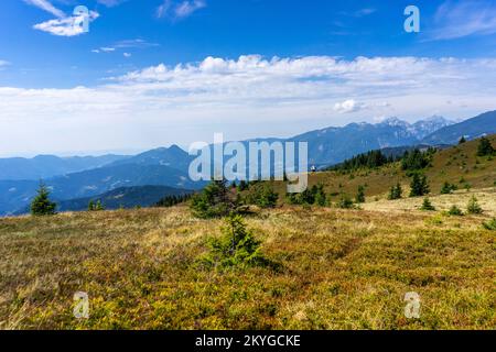 Trekking in the mountains of Slovenia, at Smrekovec region Stock Photo ...