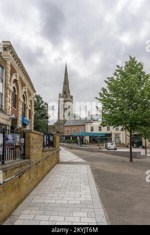 Market Square in the town of Kettering, Northamptonshire, UK Stock ...