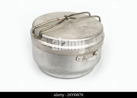 Aluminium set of pots for army. Camp cooking kit. Ceskoslovensky esus ...