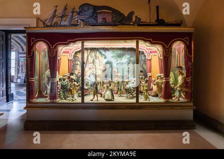 Vintage puppets, view of a collection of 18th & 19th century puppets on ...