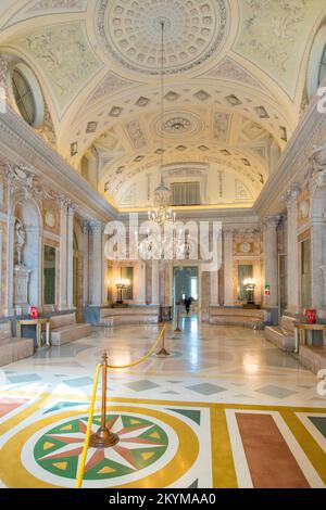Palazzo Borromeo, view of the ornately decorated ballroom - the Sala da ...