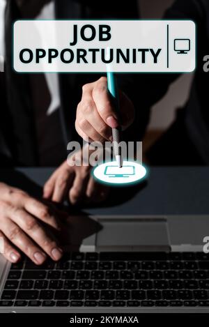 Conceptual caption Job Opportunity, Business overview an opportunity of ...
