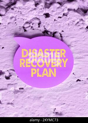 Text sign showing Disaster Recovery Plan. Business showcase having ...