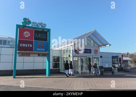 Travelodge & Moto Service Area, M6 Motorway, Northbound J32/33, White ...