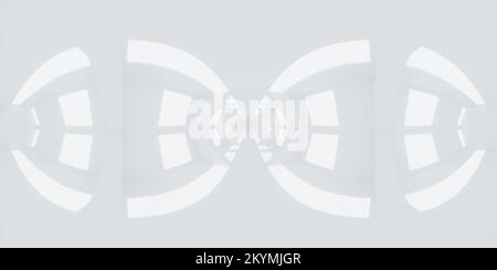 White abstract tunnel, 360 degree panorama, 3d rendering. Digital drawing Stock Photo - Alamy