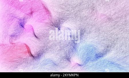Color threads hand draw digital art Stock Photo - Alamy