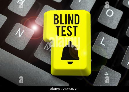 Handwriting text Blind Test. Business concept Social engagement with a ...