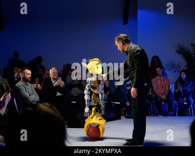 Unveiling of Mirokai prototype robot by Jerome Monceaux, CEO of ...