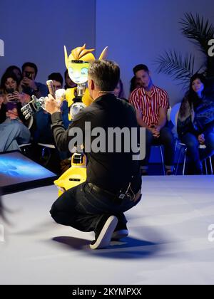 Unveiling of Mirokai prototype robot by Jerome Monceaux, CEO of ...