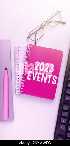 Conceptual caption 2023 Events, Business showcase New year celebrations ...