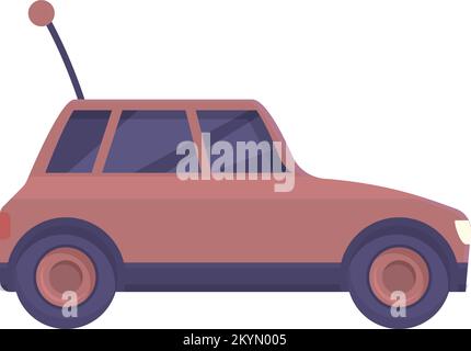 City car rc icon cartoon vector. Remote control. Model toy. City car rc ...