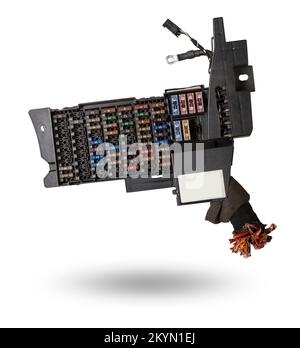 Automotive fuses box in different colors and each color is responsible ...
