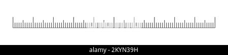 Ruler, tape or thermometer scale template. Horizontal distance, height ...