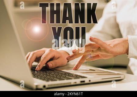 Sign displaying Thank You So Much. Business approach Expression of Gratitude Greetings of ...