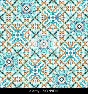 Teal beach house coastal style patchwork pattern tile. Modern nantucket ...