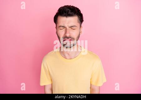 Photo of unhappy upset depressed gloomy nice girl with straight ...